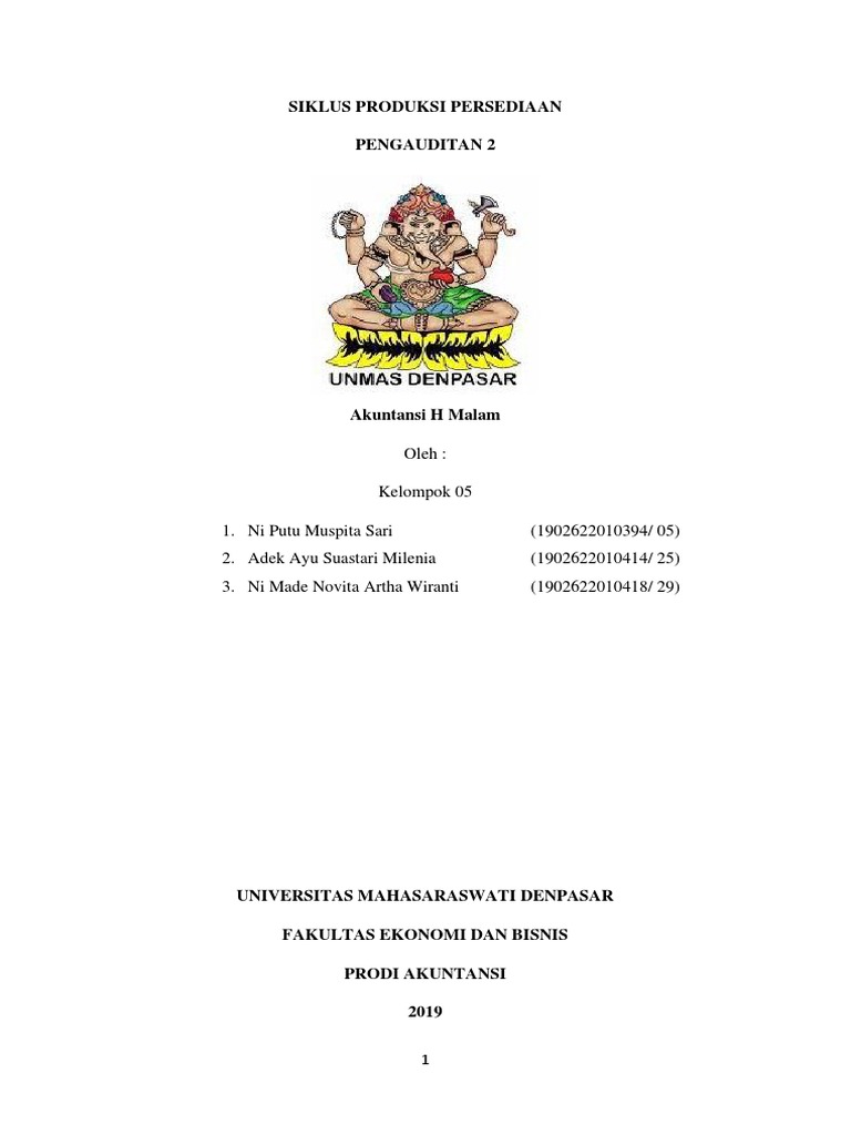 RMK - Kelompok 05 - Siklus Produksi Persediaan | PDF