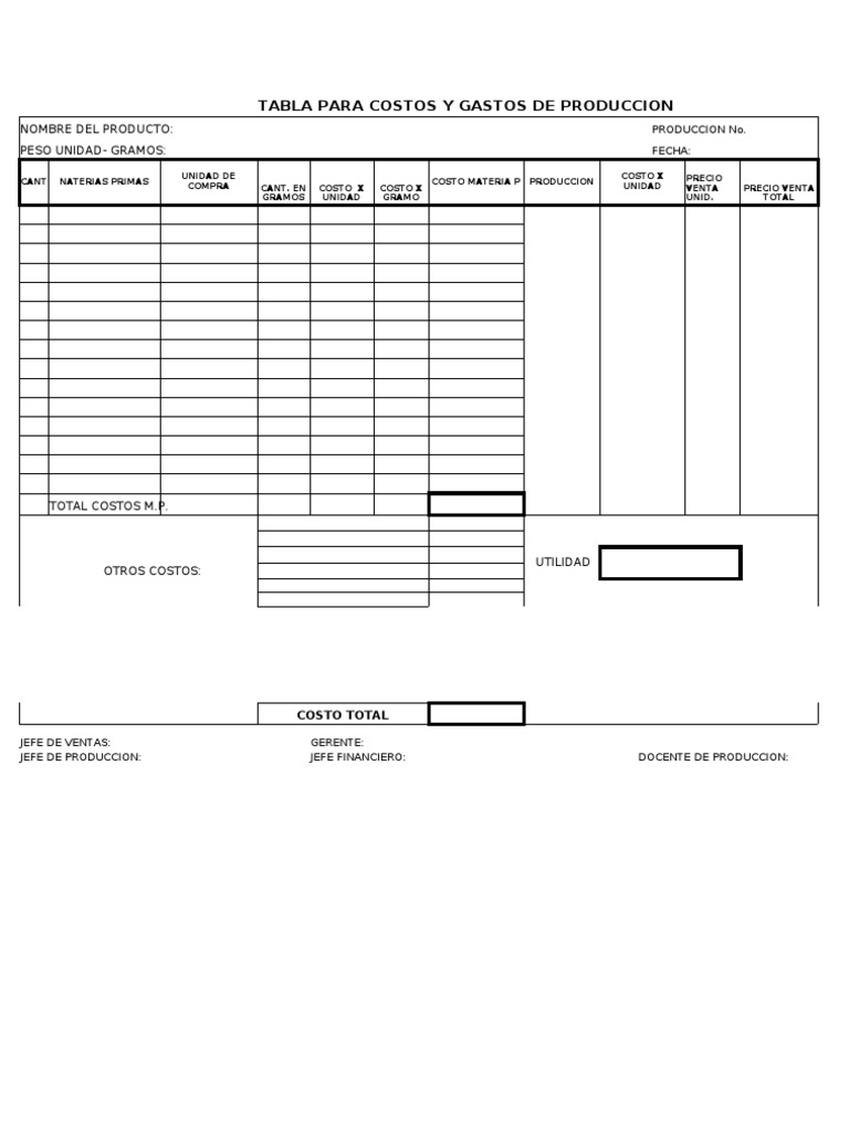 Formato Costeo | PDF | Negocios | Tecnología
