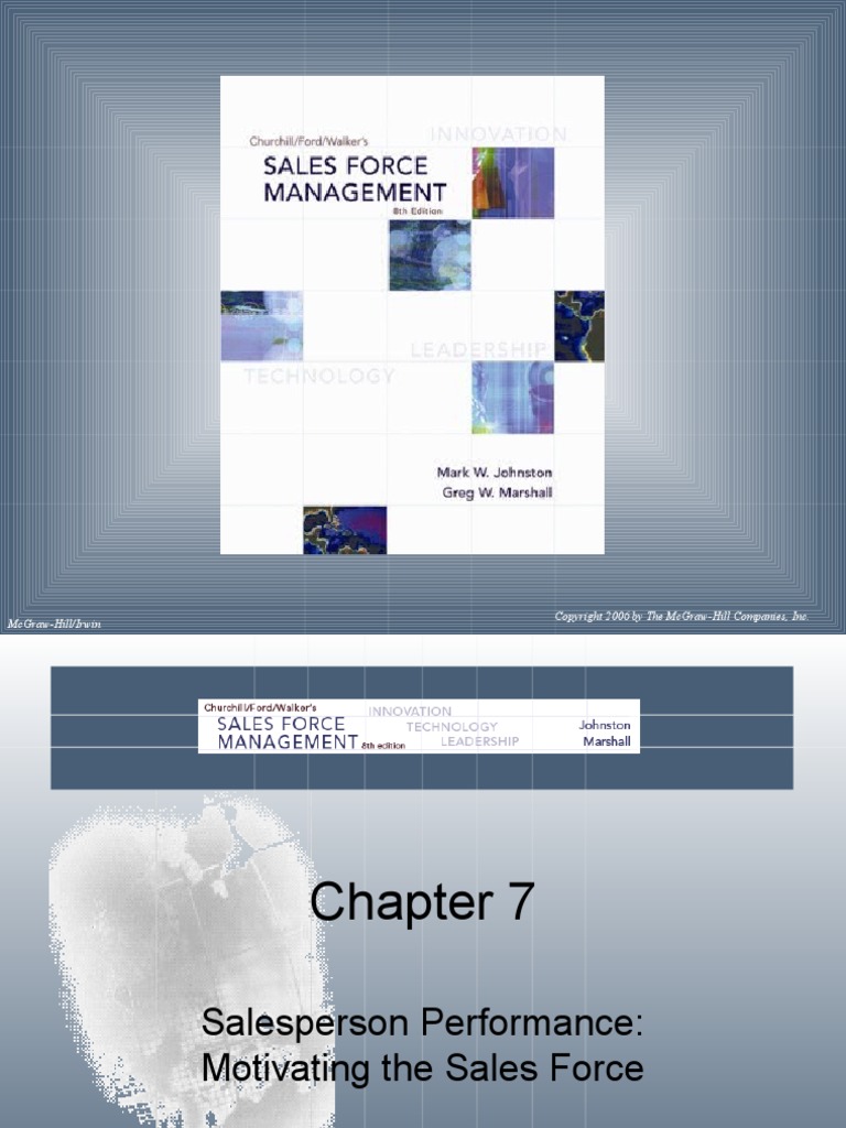 Chap 7 Salesperson Performance Motivating The Sales Force | PDF | Motivational | Motivation