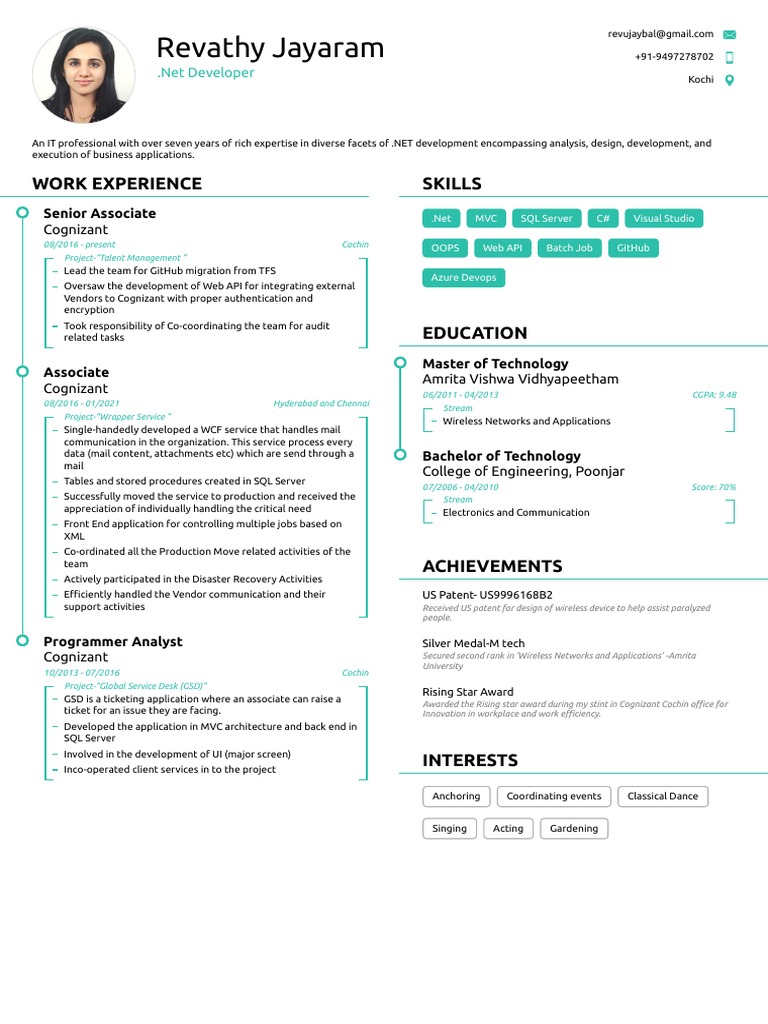 .NET Developer with 7 Years Experience | PDF | Microsoft Sql Server ...