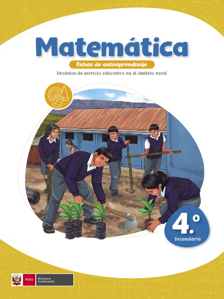 Matemática 4 Fichas de Autoaprendizaje A Distancia | PDF