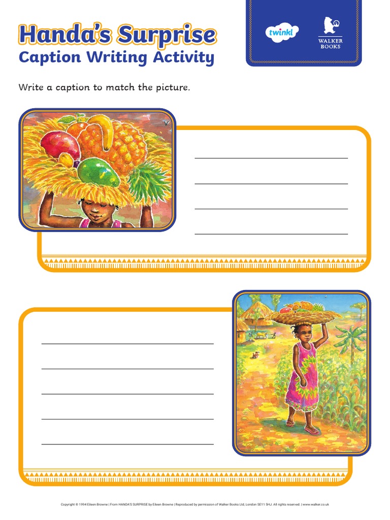 T e 2552723 Handas Surprise Caption Writing Activity Ver 1 | PDF
