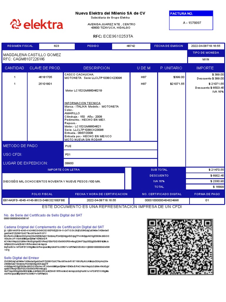 ECE9610253TA: Nueva Elektra Del Milenio SA de CV | PDF