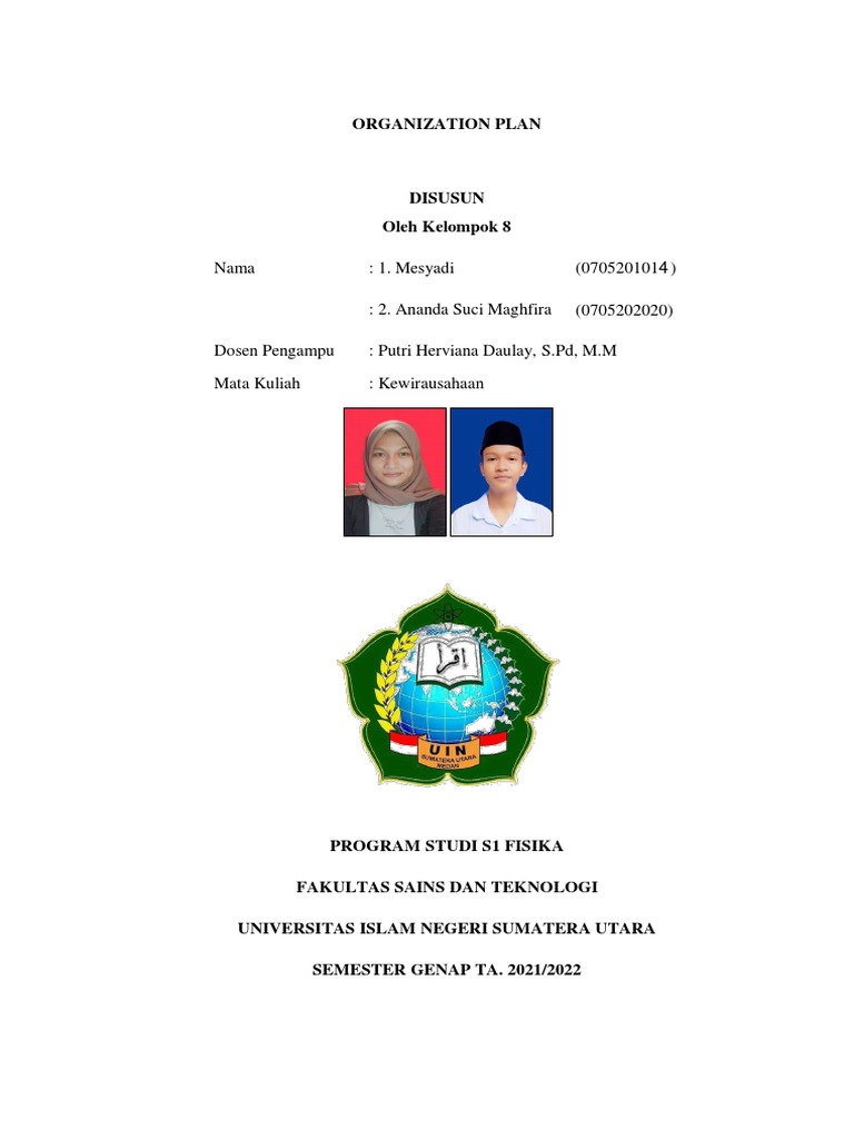 Makalah Kel. 8 - Organization Plan | PDF