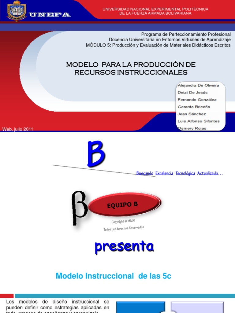 Modelo Las 5C | PDF | Diseño instruccional | Diseño