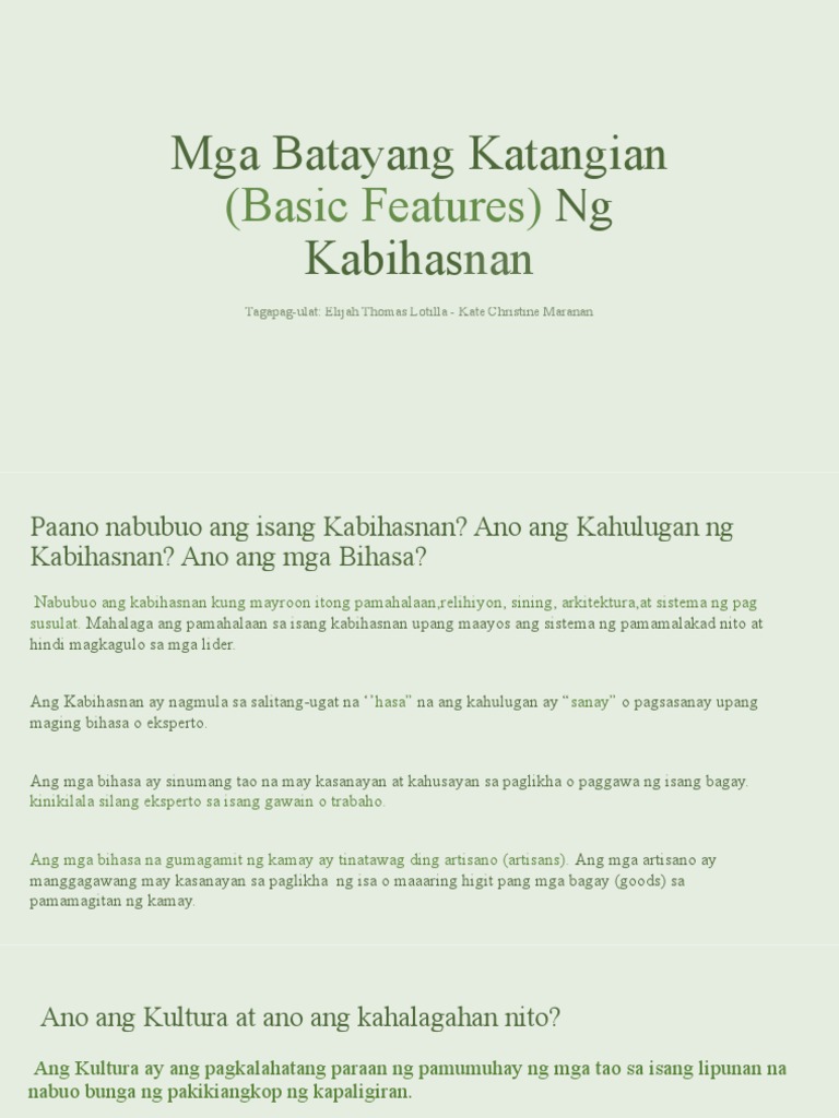 AP 8 YUNIT 1 ARALIN 7 TAGATALA Kate Maranan Elijah Thomas | PDF