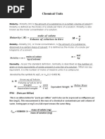Molarity, Molality, Normality Guide | PDF