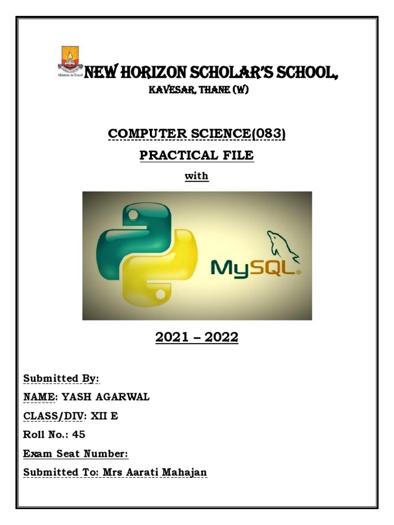 XII Practical File 22-23 | PDF | Computer Program | Programming