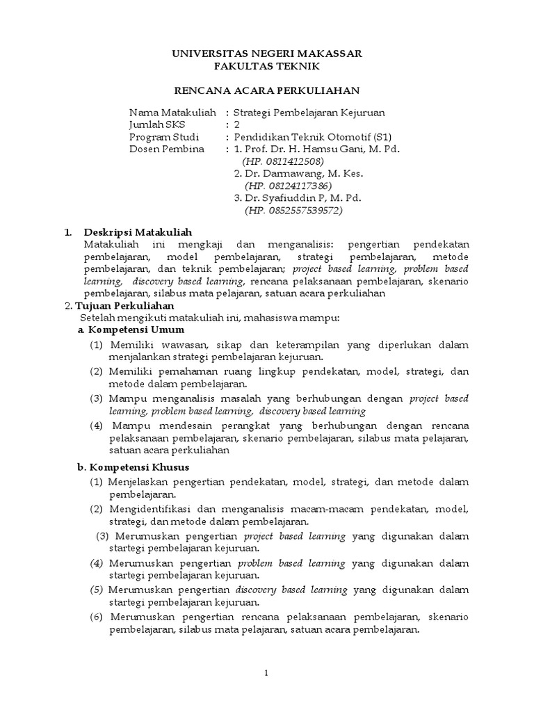 Course Outline Mata Kuliah-2022 | PDF