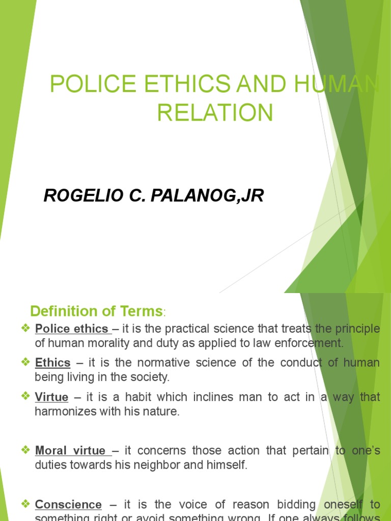 Police Ethics and Conduct Guidelines | PDF | Courage | Police
