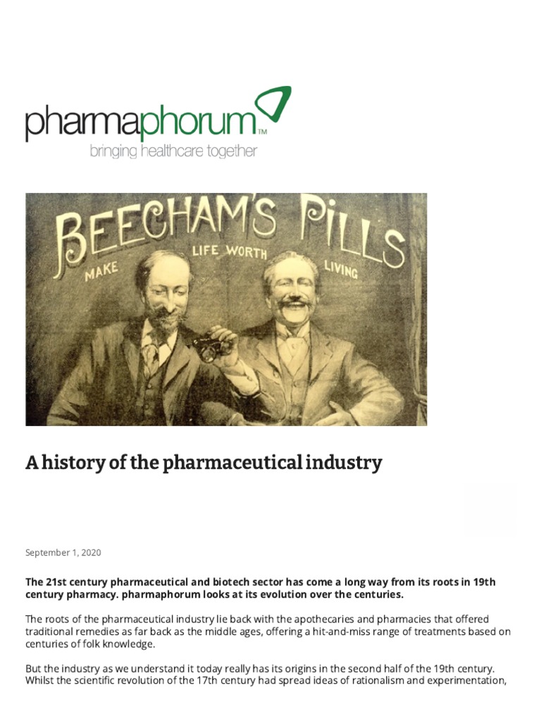A History of The Pharmaceutical Industry | PDF | Immunotherapy ...