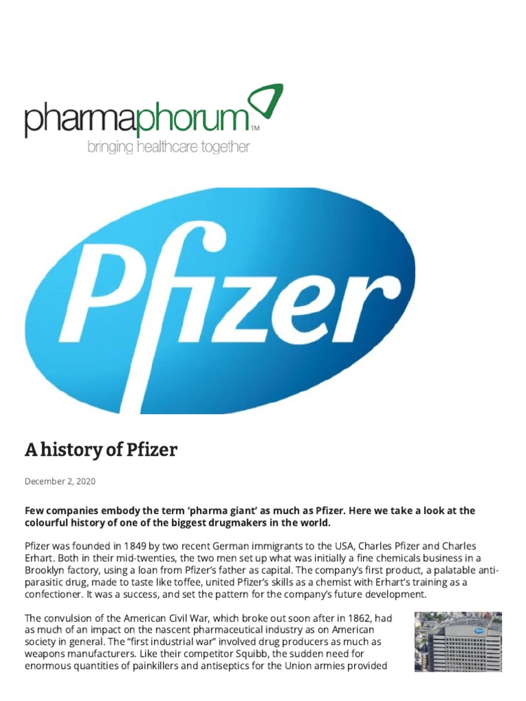 A History of Pfizer | PDF | Pfizer | Pharmacology