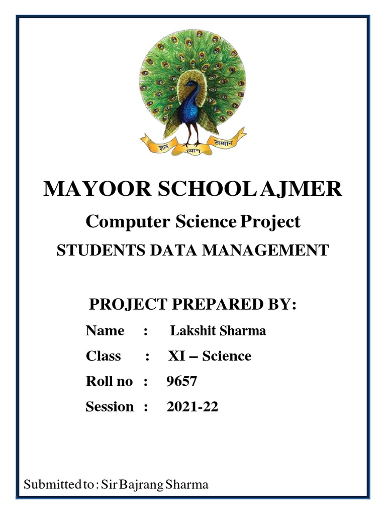 Computer Science Project | PDF | Computing | Computer Science