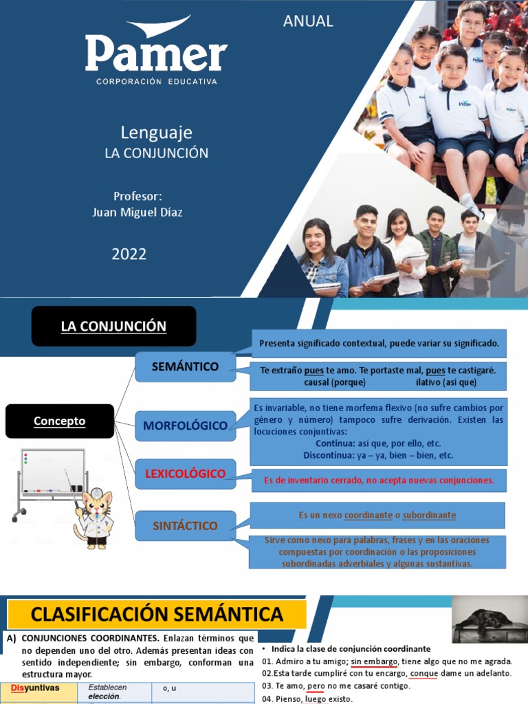 Tema 24. La Conjunción | PDF | Semiótica | Lingüística