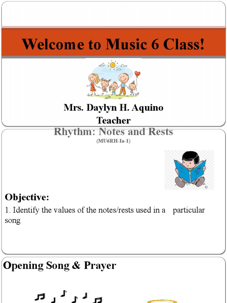 Notes and Rests for 6th Grade Music | PDF | Rhythm | Sound