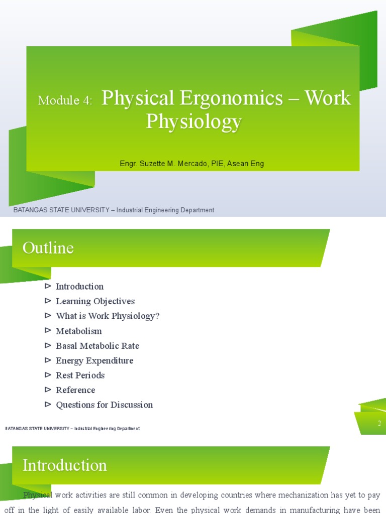 Physical Ergonomics and Work Physiology | PDF | Energy Homeostasis ...