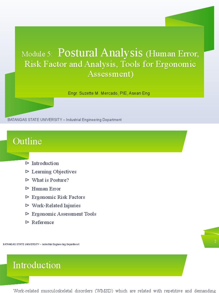 Postural Analysis & Ergonomic Tools | PDF | Human Factors And Ergonomics | Musculoskeletal System
