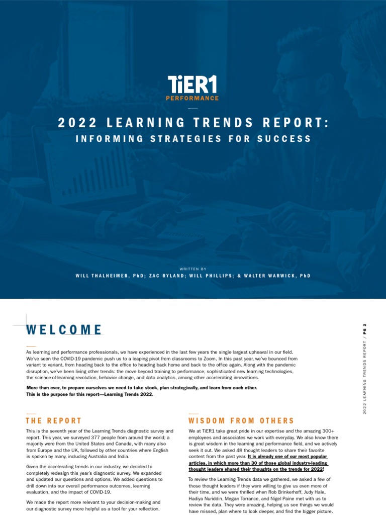2022 Learning Trends Report | Download Free PDF | Learning ... 2022 Learning Trends Report | Download Free PDF | Learning ...