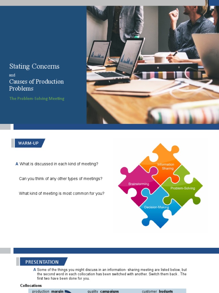 Stating Concerns - Problem Solving Meeting - BF | PDF | Brainstorming ...