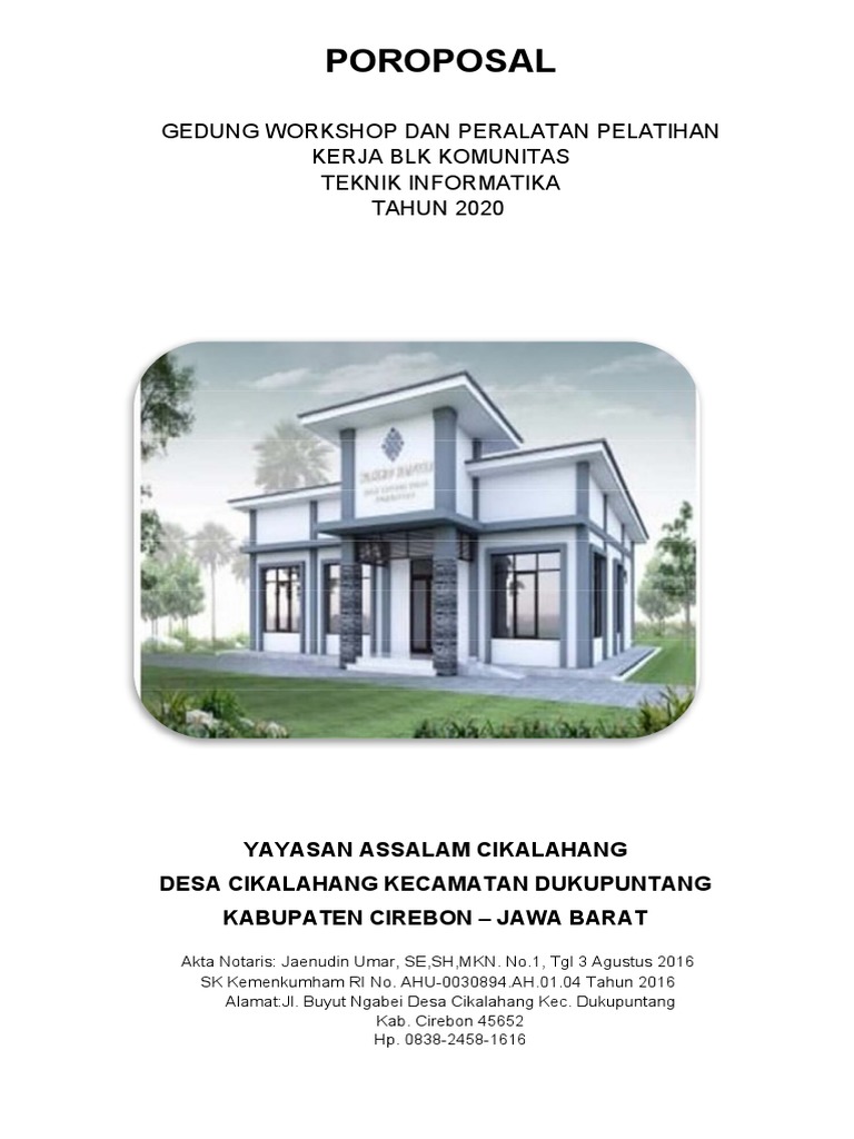 Proposal BLK Yys Assalam CKL | PDF