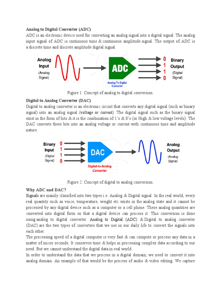 ADC and DAC | PDF | Analog To Digital Converter | Digital To Analog Converter