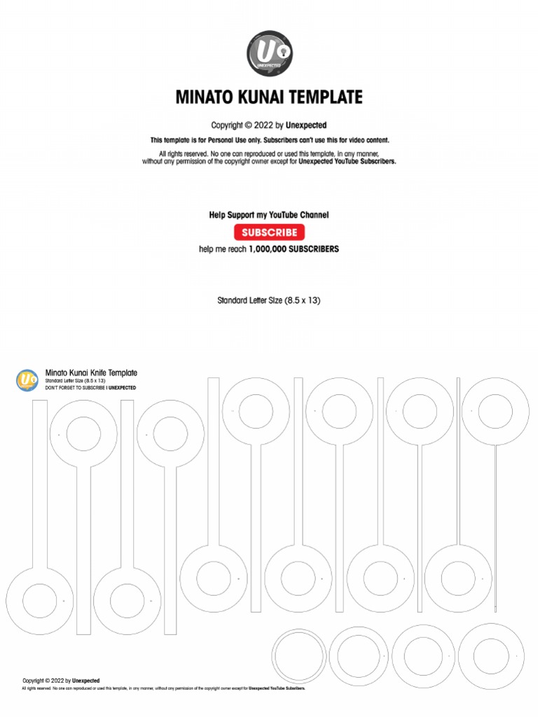 Paper Minato Kunai Template | PDF