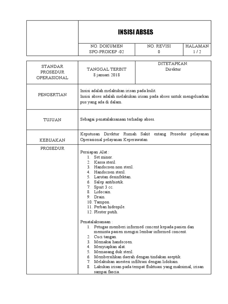 Spo Insisi Abses | PDF