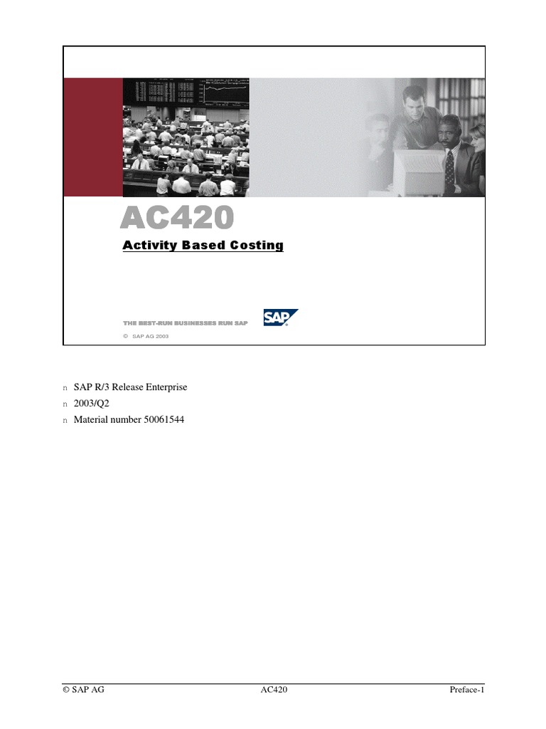 AC420 en Activity Based Costing | PDF | Ibm Db2 | Cost