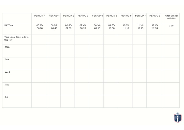 Apply Task Timetable | PDF