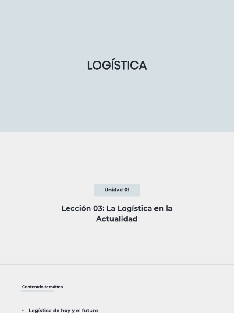 Logistica en La Actualidad | PDF | Logística | Business