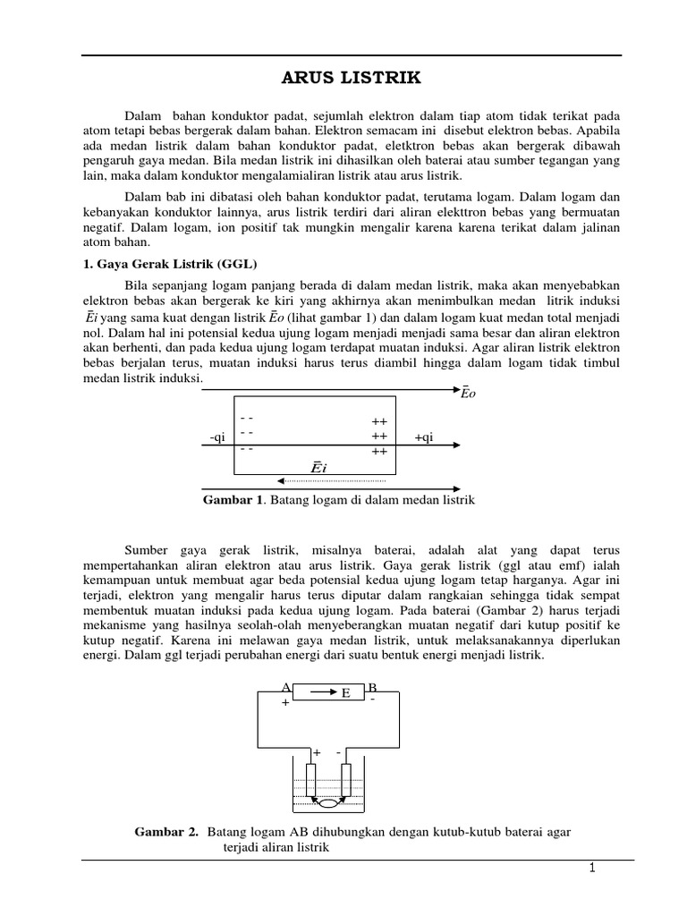 1.1 Arus Listrik | PDF