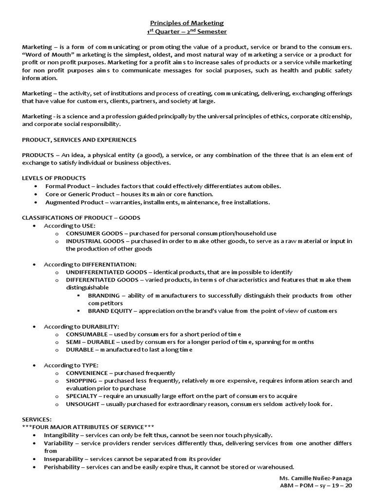 Principles of Marketing | PDF | Marketing | Brand