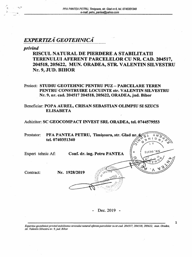 Expertiza Geotehnica | PDF