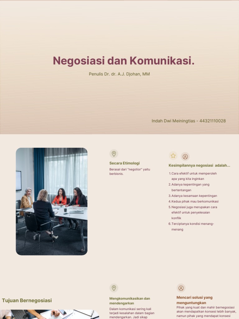 Review Buku Negosiasi Dan Komunikasi | PDF