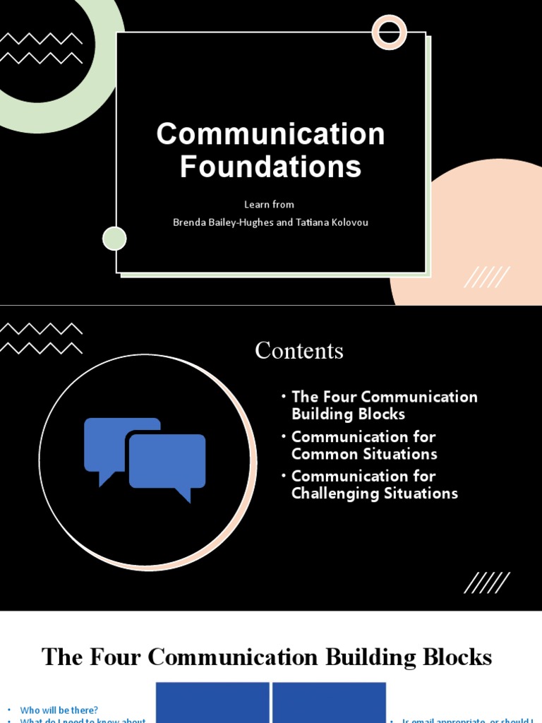 Communication Foundations Sharing | PDF | Communication | Nonverbal ...