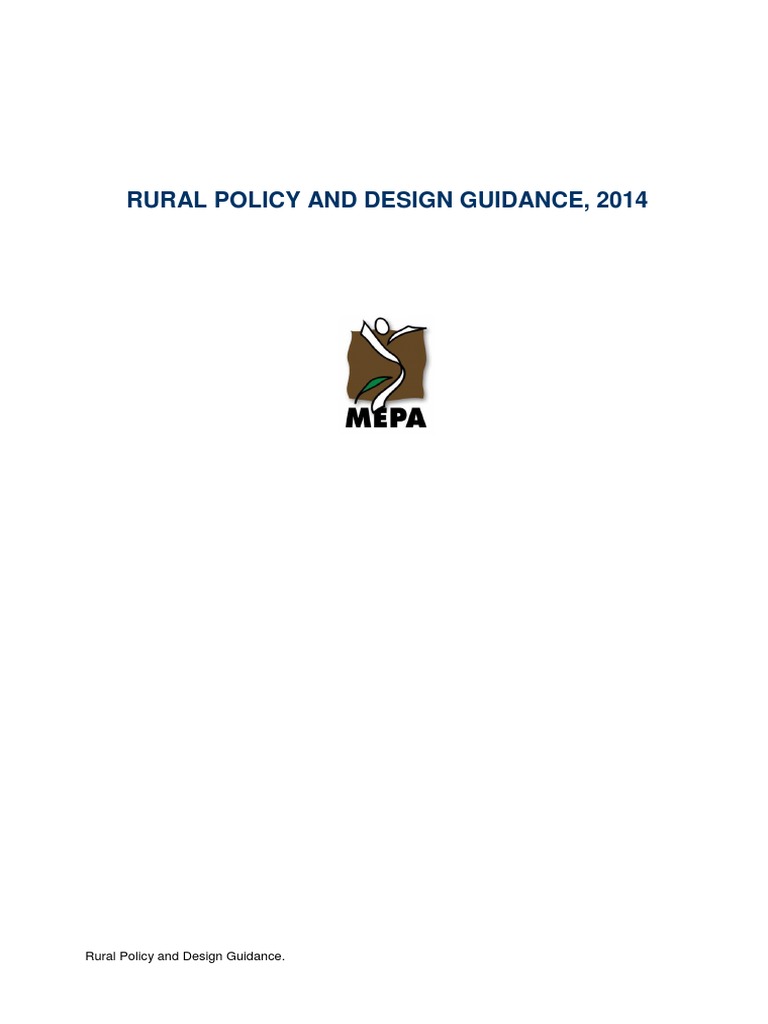 Rural Policy and Design Guidance 2014 | PDF | Agriculture | Farms