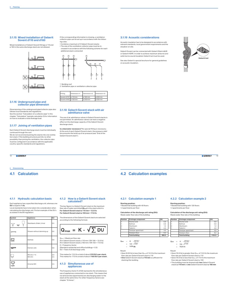 Mixed Installation of Geberit | PDF | Pipe (Fluid Conveyance ...
