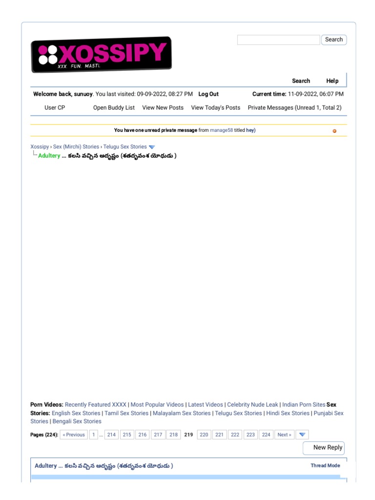 Adultery: Xossipy Sex (Mirchi) Stories Telugu Sex Stories | PDF