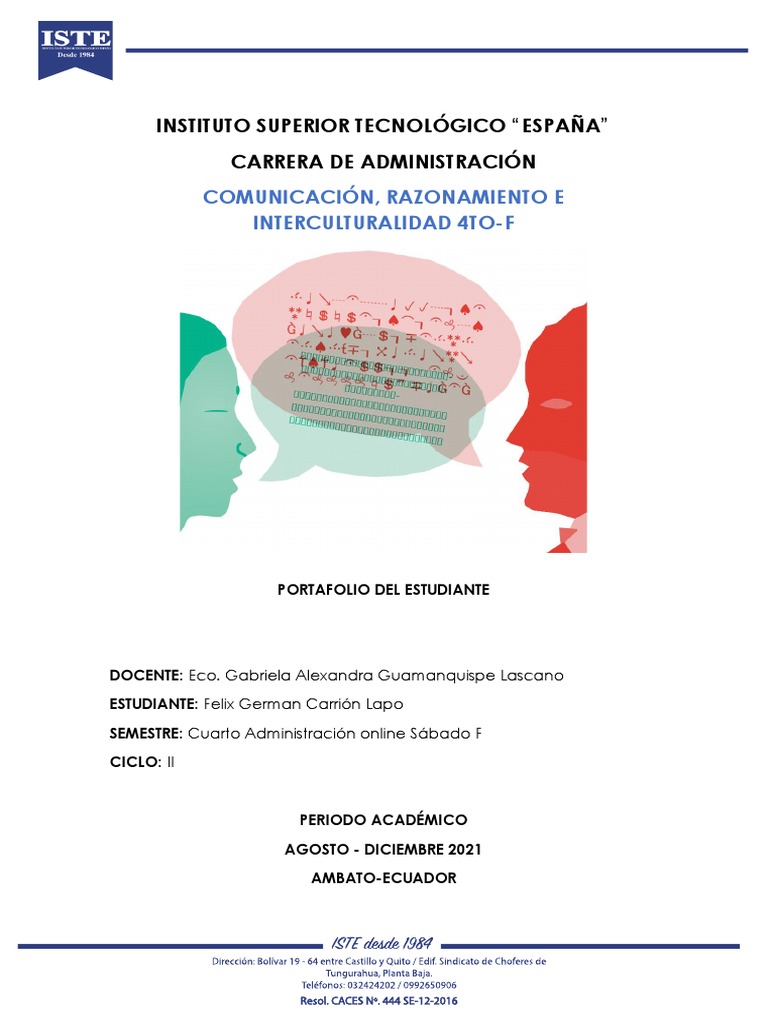Portafolio - Felix - Carrion - Razonamiento y Comunicacion | PDF ...