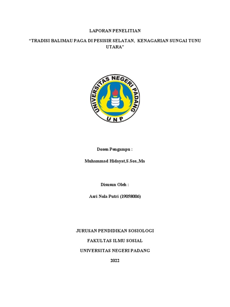 Laporan Penelitian MKM | PDF