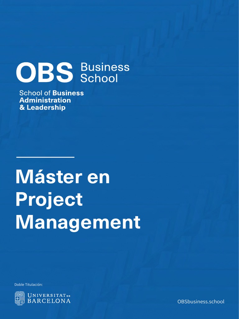 Máster en Project Management - OBS | PDF | Gestión de proyectos ...