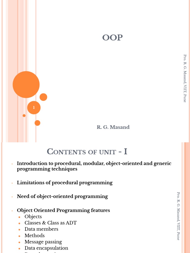 Oop Ppt 1 Pdf Object Oriented Programming Parameter Computer 5635