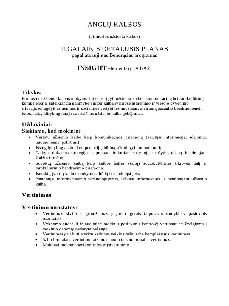 INSIGHT Elementary 2nd Edition | PDF