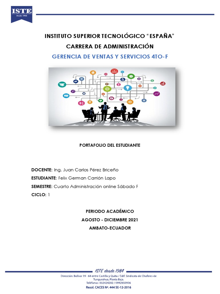 Portafolio - Felix Carrion - Gerencia de Ventas | PDF | Planificación ...