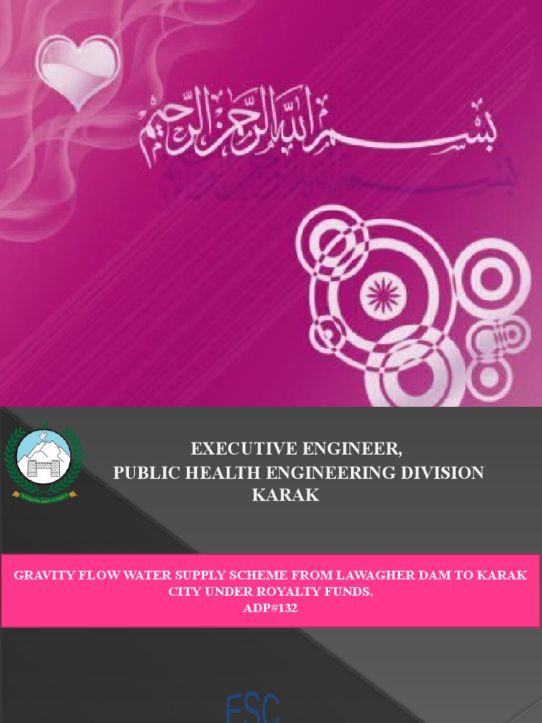 Karak Gravity Flow Water Supply Scheme | PDF | Dam | Water