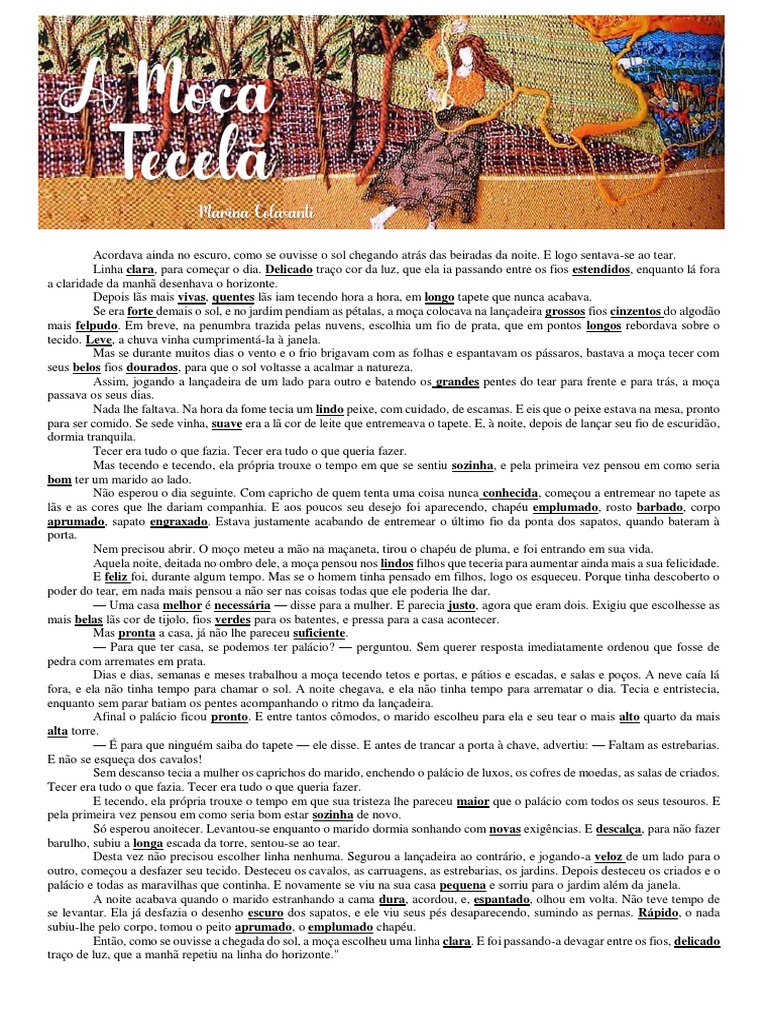 A Moça Tecelã e seu Poderoso Tear | PDF | Tecelagem
