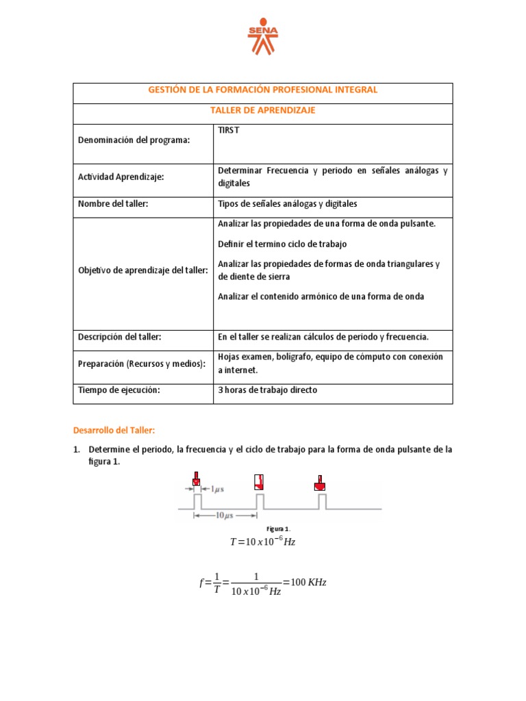 Taller Tipos de Ondas | PDF | Frecuencia | Olas