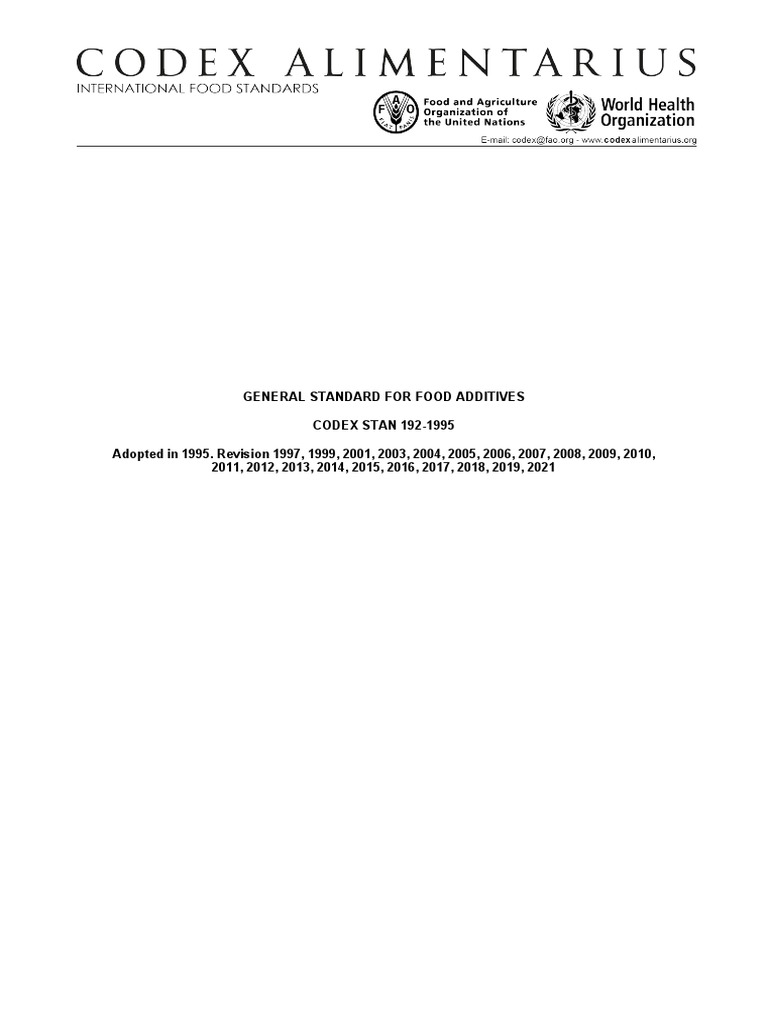 CXS 192e | PDF | Legume | Foods