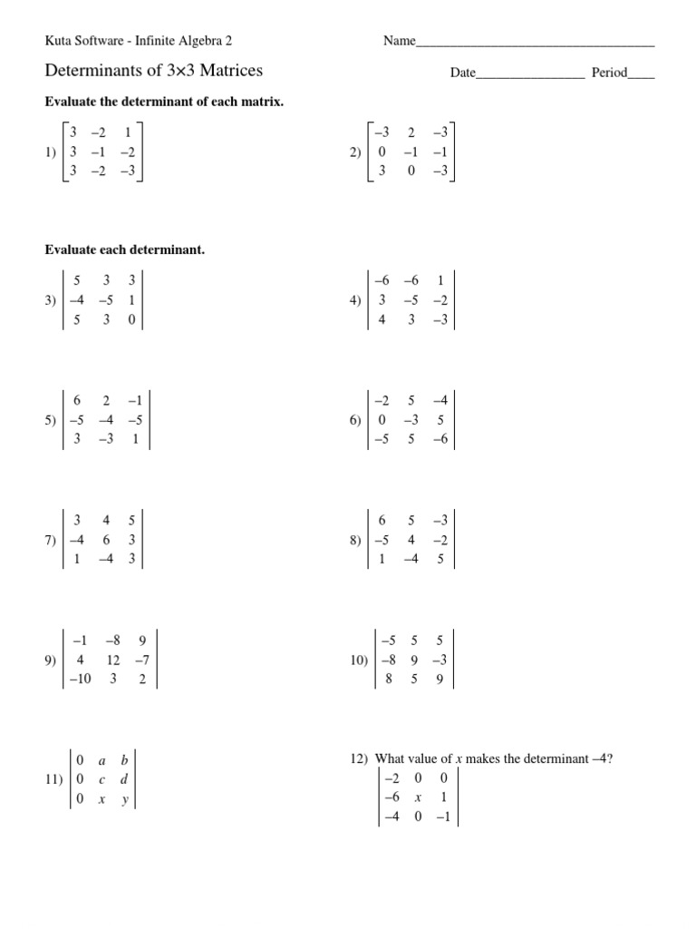 Determinants 3x3 | Download Free PDF | Determinant | Matrix (Mathematics)
