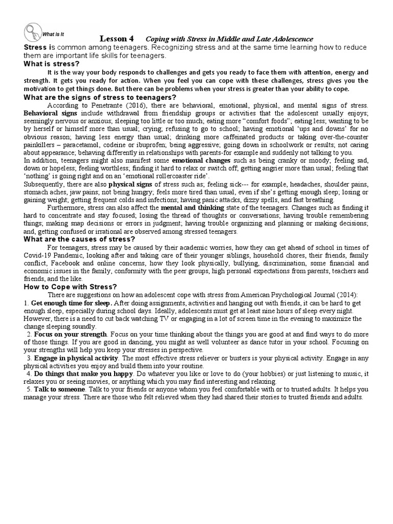 MODULE 2 Lesson 4-6 | PDF | Adolescence | Cerebral Hemisphere